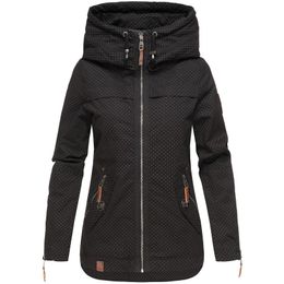 Navahoo Damen Moderner Outdoorjacke Übergangsparka aus Baumwolle mit Kapuze Wekoo