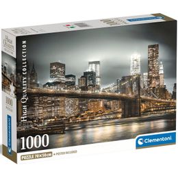 Clementoni® Puzzle High Quality Collection Compact, New York Skyline, 1000 Puzzleteile, Made in Europe; FSC® - schützt Wald - weltweit, bunt