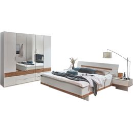 Komplettschlafzimmer wimex "Gibraltar" Schlafzimmermöbel-Sets Gr. B/H: 180 cm x 200 cm, weiß (weiß, absetzung artisan eiche nachbildung) Komplett Schlafzimmer Bestseller