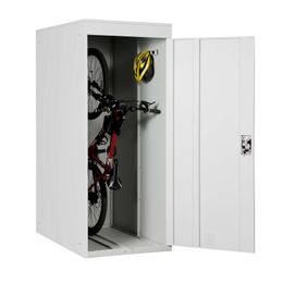 Fahrradgarage MCW-H66, Fahrradbox Gerätehaus Fahrradunterstand, erweiterbar abschließbar Metall ~ hellgrau