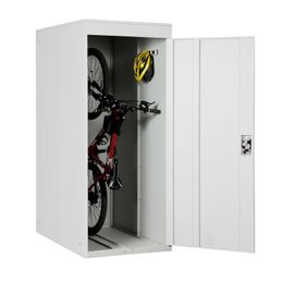 Fahrradgarage MCW-H66, Fahrradbox Ger&auml;tehaus Fahrradunterstand, erweiterbar abschlie&szlig;bar Metall ~ hellgrau