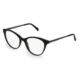 Fielmann LD 016 FLEX CL Damen-Brille inkl. Gläser Vollrand Rund Acetat-Gestell 51mm/19mm/135mm, schwarz