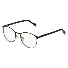 Fielmann 2193 FLEX CL Damen-Brille inkl. Gläser Vollrand Panto Metall-Gestell 51mm/19mm/140mm, schwarz