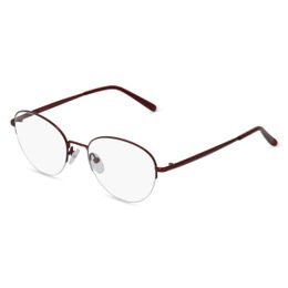 Fielmann BD 461 CL Damen-Brille inkl. Gläser Nylor Oval Edelstahl-Gestell 50mm/18mm/135mm, rot