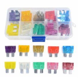 Woosien - 50 Stück Mixed Medium Standard Blade Fuse 32 v Sortiment Kit Auto Auto 3a-40a + Box für Auto Van Truck Coa