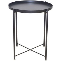 Metalltisch Celli rund mit abnehmbarer Tischplatte, schwarz