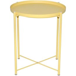 Möbel Direkt Online - Metalltisch Celli rund mit abnehmbarer Tischplatte, gelb