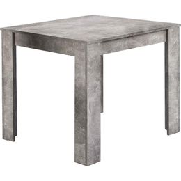 ByLiving - Esstisch Nepal / Moderner Küchentisch in Beton-Optik / Platzsparender Tisch / 80 x 80, h 75 cm