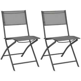 Klappbare Gartenstühle 2 Stk. Stahl und Textilene VDFF28898DE