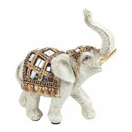 Signes Grimalt - Afrikanische Figur und Elefantenfiguren Elefant -Figur Afrikaner und Elefanten Weiß 5x11x12CM 20240 - Blanco