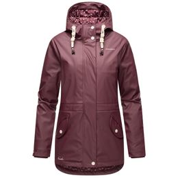 Navahoo Damen Warmer Regenjacke Wasserdichter Regenmantel mit Kapuze Oceans Heart