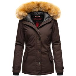 Navahoo Damen Warmer Winterjacke Parka mit Kunstfell-Kapuze Laura