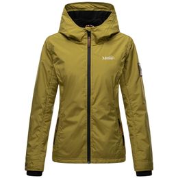 Marikoo Damen Sportliche Outdoorjacke Übergangs Regenjacke mit Kapuze Brombeere