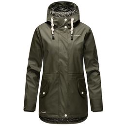 Navahoo Damen Warmer Regenjacke Wasserdichter Regenmantel mit Kapuze Oceans Heart