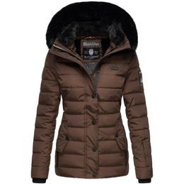 Navahoo Damen Warme Steppjacke Winterjacke mit weicher Kunstfell-Kapuze Milianaa