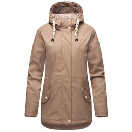 Navahoo Damen Warmer Regenjacke Wasserdichter Regenmantel mit Kapuze Oceans Heart