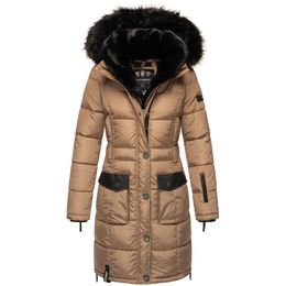 Navahoo Damen Stylischer Steppmantel Winter Parka mit edlem Fellimitat Sinja