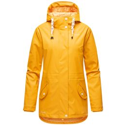 Navahoo Damen Warmer Regenjacke Wasserdichter Regenmantel mit Kapuze Oceans Heart