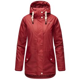 Navahoo Damen Warmer Regenjacke Wasserdichter Regenmantel mit Kapuze Oceans Heart