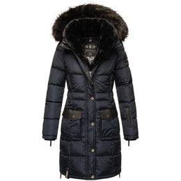 Navahoo Damen Stylischer Steppmantel Winter Parka mit edlem Fellimitat Sinja