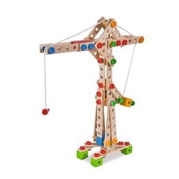 Eichhorn Konstruktionsspielsteine Constructor Kran Holzspielzeug