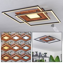 hofstein Panqueua Deckenleuchte LED Braun, Schwarz, 1-flammig, Fernbedienung
