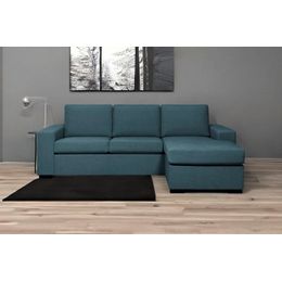 Home Affaire Ecksofa Venoy, mit wendbarer Recamiere, in weichem Chenille-Stoff, blau