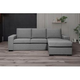 Home Affaire Ecksofa Venoy, L-Form, mit wendbarer Recamiere, in weichem Chenille-Stoff, grau