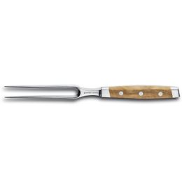 Felix Solingen Fleischgabel First Class Wood, Mediterranes Design, beige|silberfarben