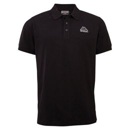 Kappa Poloshirt in hochwertiger Baumwoll-Piqué Qualität, schwarz