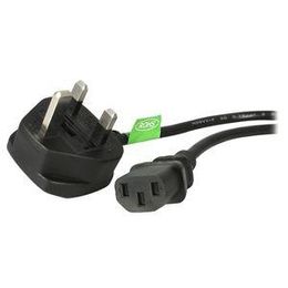 StarTech.com IEC-Ger&auml;tekabel UK-Stecker Typ G (BS1363) - IEC 60320 C13 3m Schwarz - PXT101UK3M