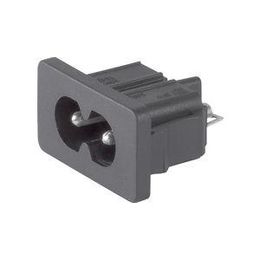Schurter IEC-Stecker, Schnappmontage, 0.6 2 m, C8, 250V, Packung &agrave; 10 St&uuml;ck - 4300.0105