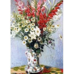 Postkarte Kunstkarte Claude Monet "Vase mit Blumen"