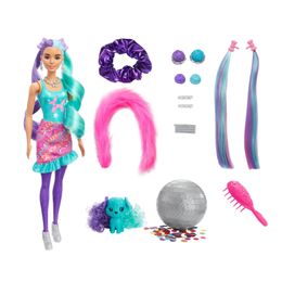 Barbie Color Reveal Glitzer Haarwechsel Puppe Glitzerviolett 25 Überraschungen