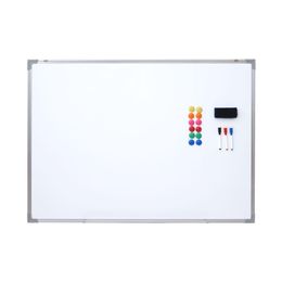 Whiteboard MCW-C84, Magnettafel Memoboard Pinnwand, inkl. Zubeh&ouml;r ~ 110x80cm