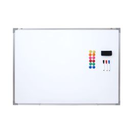 Whiteboard MCW-C84, Magnettafel Memoboard Pinnwand, inkl. Zubehör ~ 110x80cm