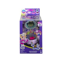 Mattel HCG25 - Polly Pocket - Ufo-Schatulle, Weltraum-Spielset, 2 Puppen, 15 Zubehörteile