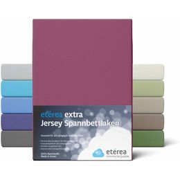 Etérea - Extra Jersey Spannbettlaken Bordeaux 180x200 - 200x220 cm - Bordeaux