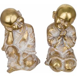 Signes Grimalt - Buddha -Figurenfiguren Buddha Set 2 Einheiten Buddhas Golden 11x11x18cm 23970 - Dorado