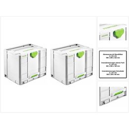 Systainer t-loc sys-combi 3 Werkzeugkoffer 2 Stk. ( 2x 200118 ) 396 x 296 x 322 mm - FESTOOL