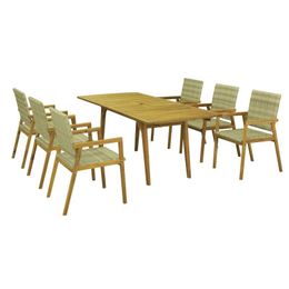 Gartenset für 6 Personen Gartenmöbel Tisch ausziehbar 6er Set aus Akazienholz - Endorphin
