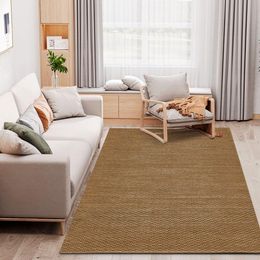 HOMCOM Teppich aus Wolle Taupe 230 x 160 x 1 cm