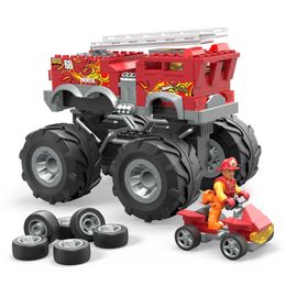 Mega Construx Hot Wheels Feuerwehr Auto Monster Truck 2 Figuren Bauset Spielset