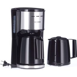 Severin Filterkaffeemaschine KA 9308, mit 2 Thermokannen, 1l Kaffeekanne, Papierfilter 1x4, mit 2 Thermokannen, schwarz