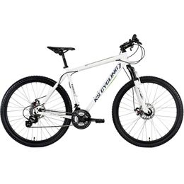 KS-Cycling Mountainbike KS CYCLING "Heist" Fahrräder Gr. 46 cm, 27,5 Zoll (69,85 cm), weiß Fahrräder