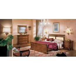 JVmoebel Schlafzimmer-Set Design Schlafzimmer Set Bett + 2x Nachttische Kommode Luxus Neu