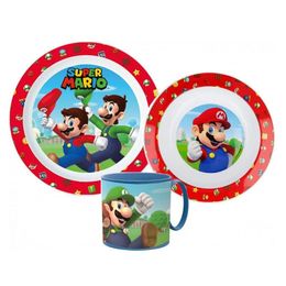 Super Mario Kindergeschirr-Set Super Mario und Luigi Kinder Geschirr-Set 3 teilig (3-tlg)