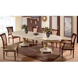 JVmoebel Esstisch Luxus Esszimmer Tisch Oval Weiß Esstische Holz Italienische Möbel (1-St.