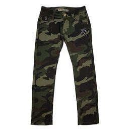 Girls Fashion 5-Pocket-Jeans Mädchen Army Tarnhose