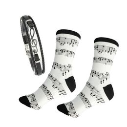 mugesh Freizeitsocken Geschenkset Musiker schwarz-weiß 39-42 für Musiker